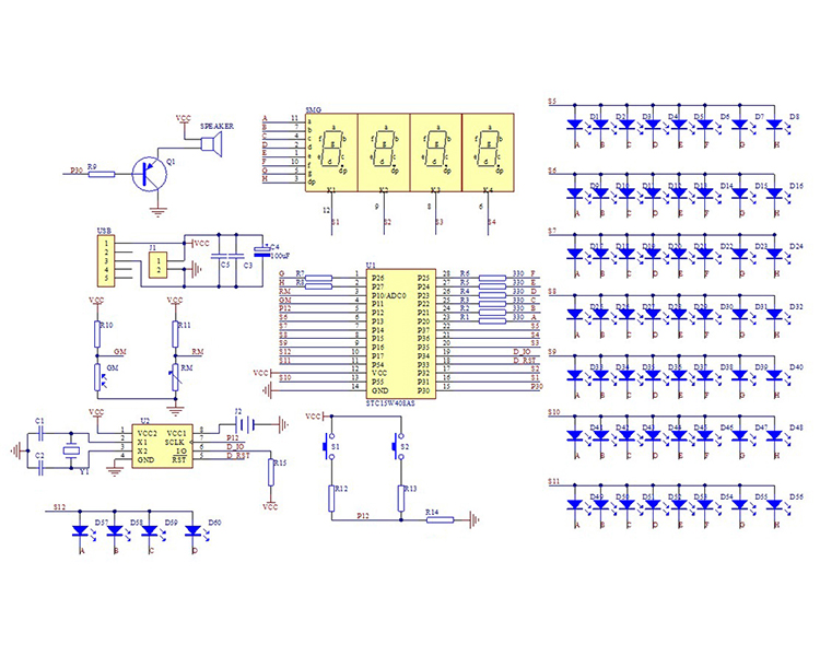 DS1302 DIY Rotating LED Electronic Clock Kit | DIY Kit | ICStation